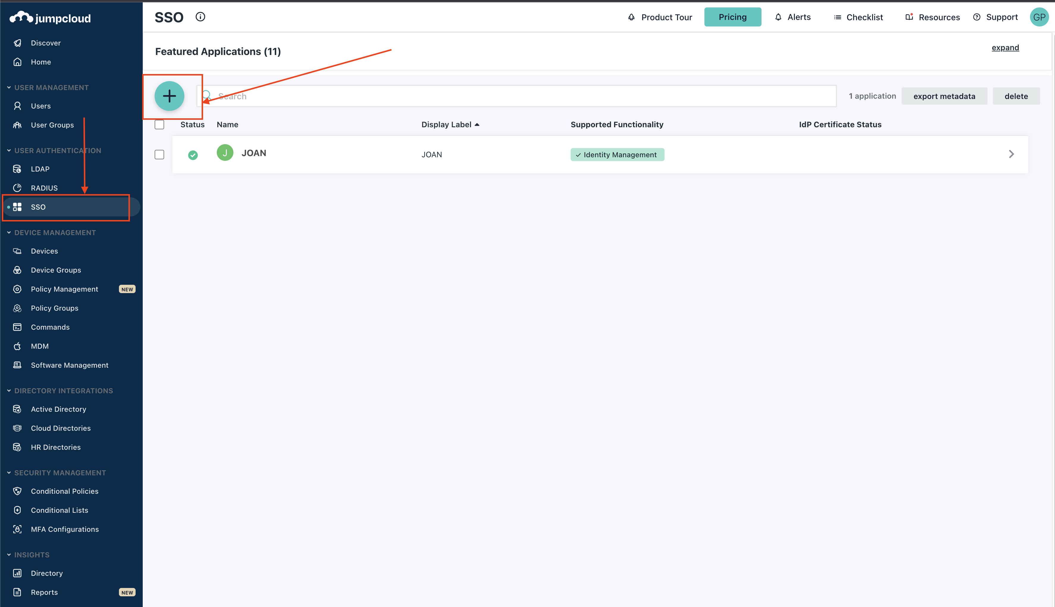 Provision and manage users from JumpCloud
